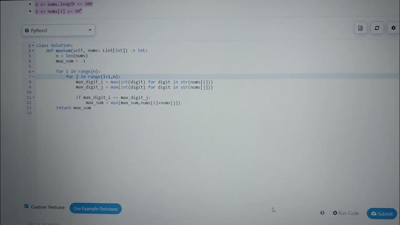 Leetcode 358th Max Pair Sum In An Array Leetcodechallenge Youtube 6620
