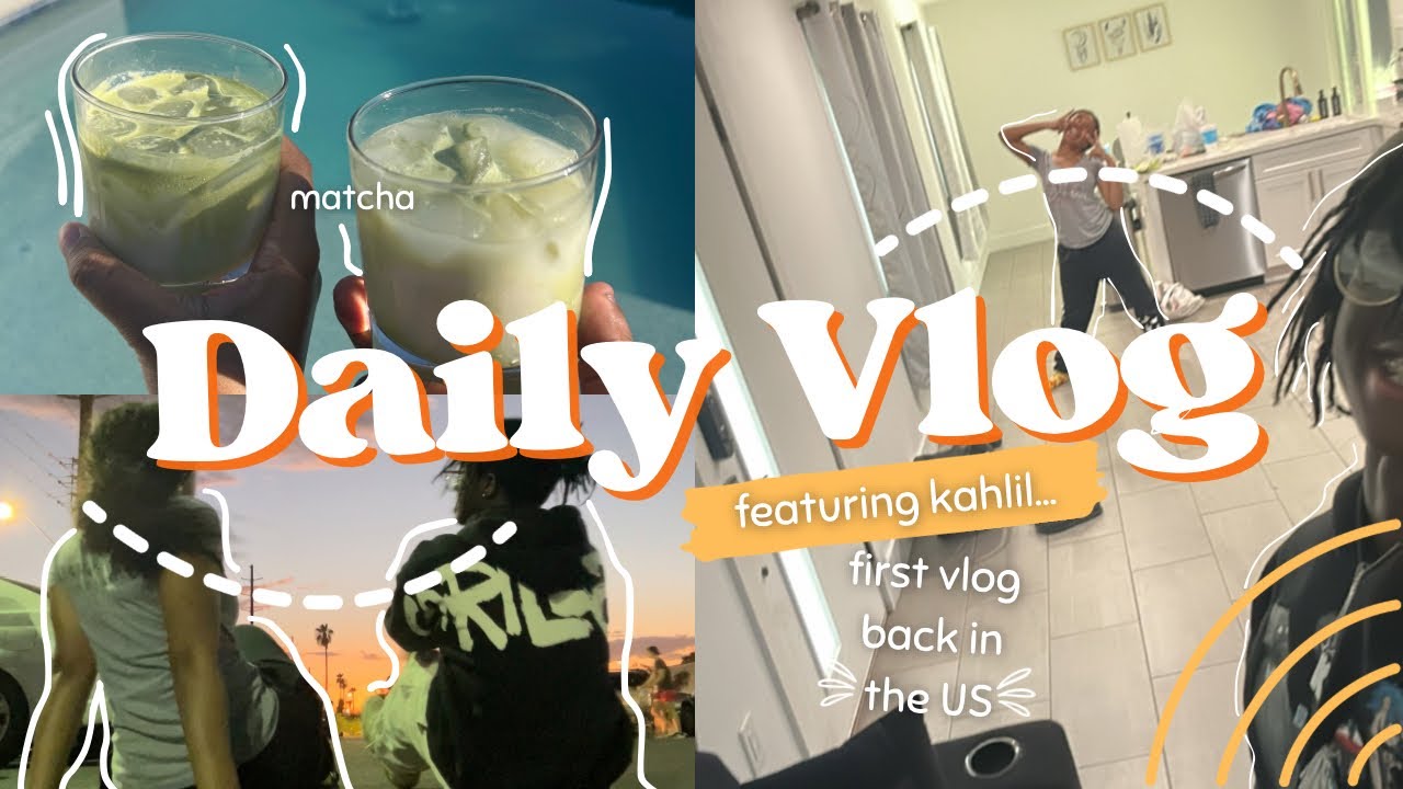 FIRST VLOG BACK IN THE US |swimming, matcha, epic ping pong battle ...