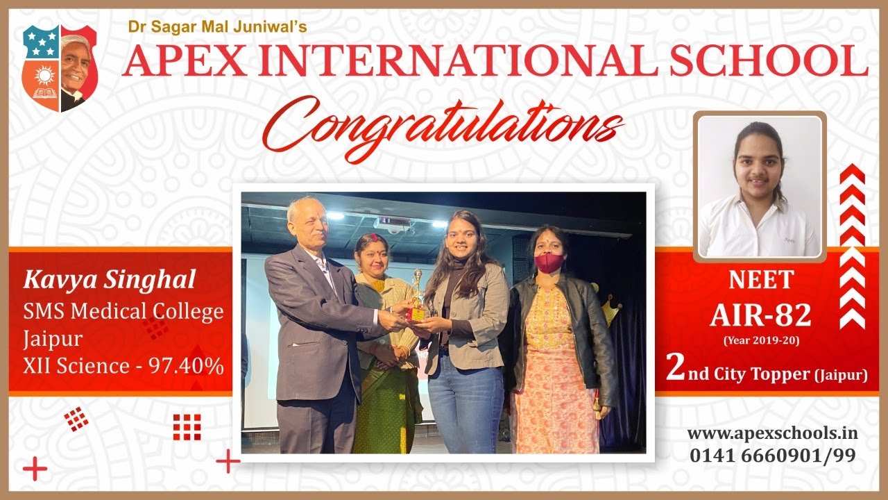 Apexian Kavya Singhal | SMS Medical College | NEET Topper | Apex ...