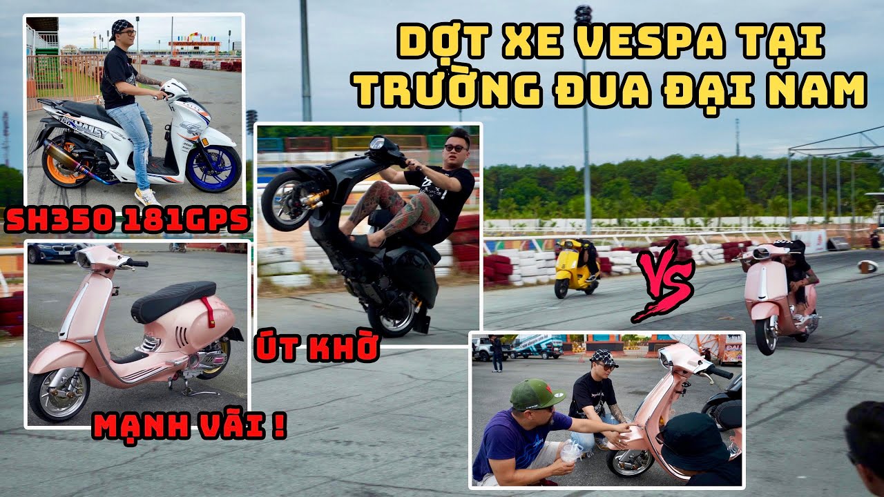 Vespa Giao Lưu Tốc Độ Tại Trường Đua Đại Nam | Vespa Drag 401m - YouTube