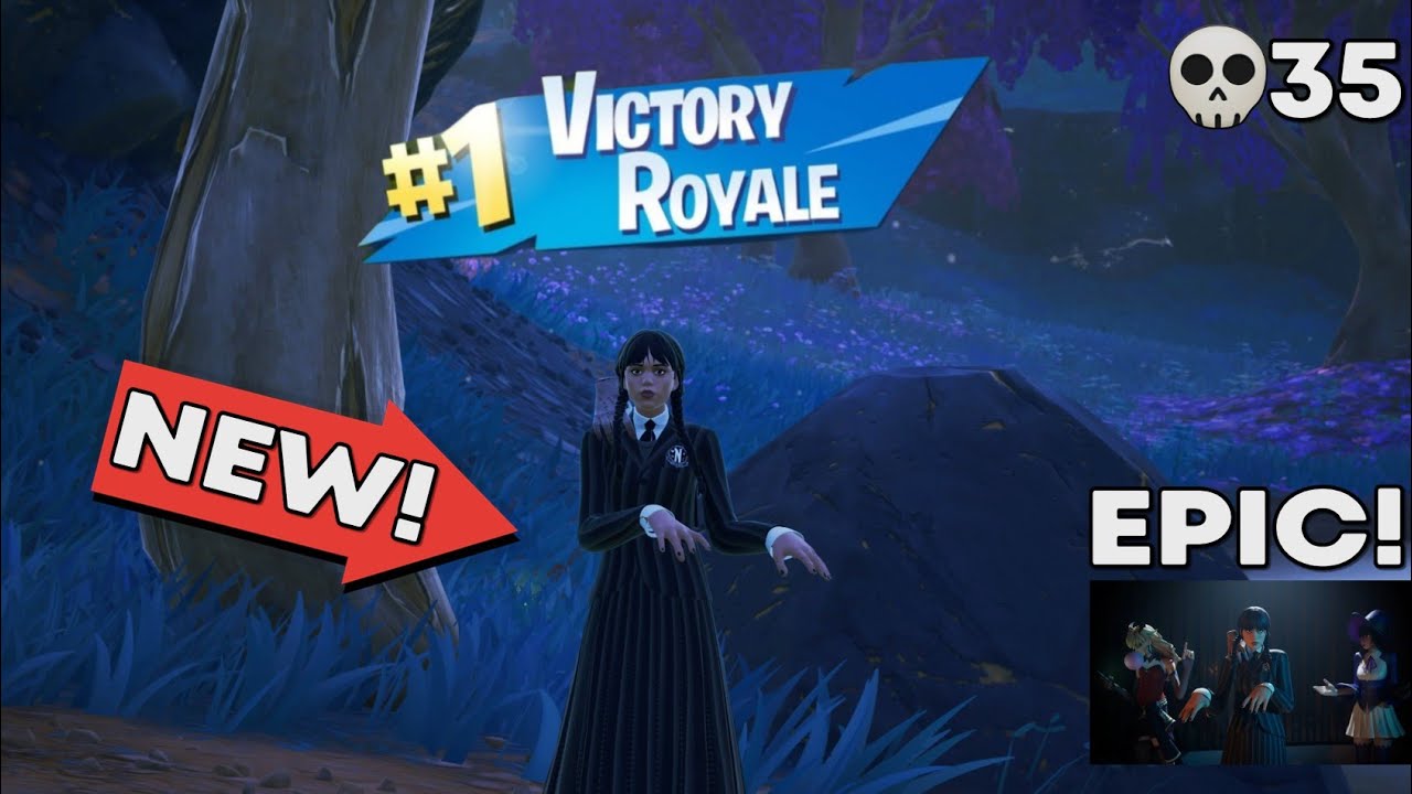 *NEW* Fortnite Wednesday Addams Skin Gameplay!!! (Fortnitemares 25 ...