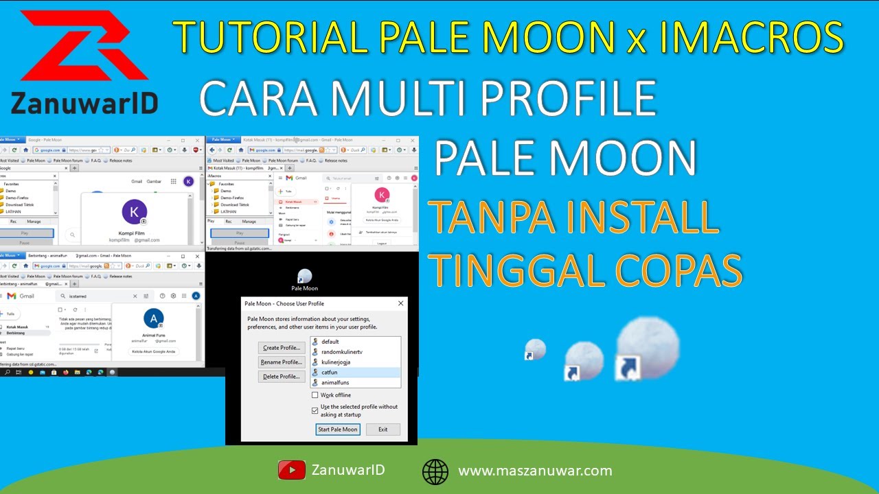 TANPA INSTALL || BEGINI CARA MEMBUAT MULTI PROFILE PALE MOON (PALE MOON ...