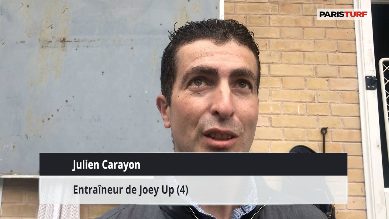 Julien Carayon, entraîneur de Joey Up (14/05 à ParisLongchamp) - YouTube