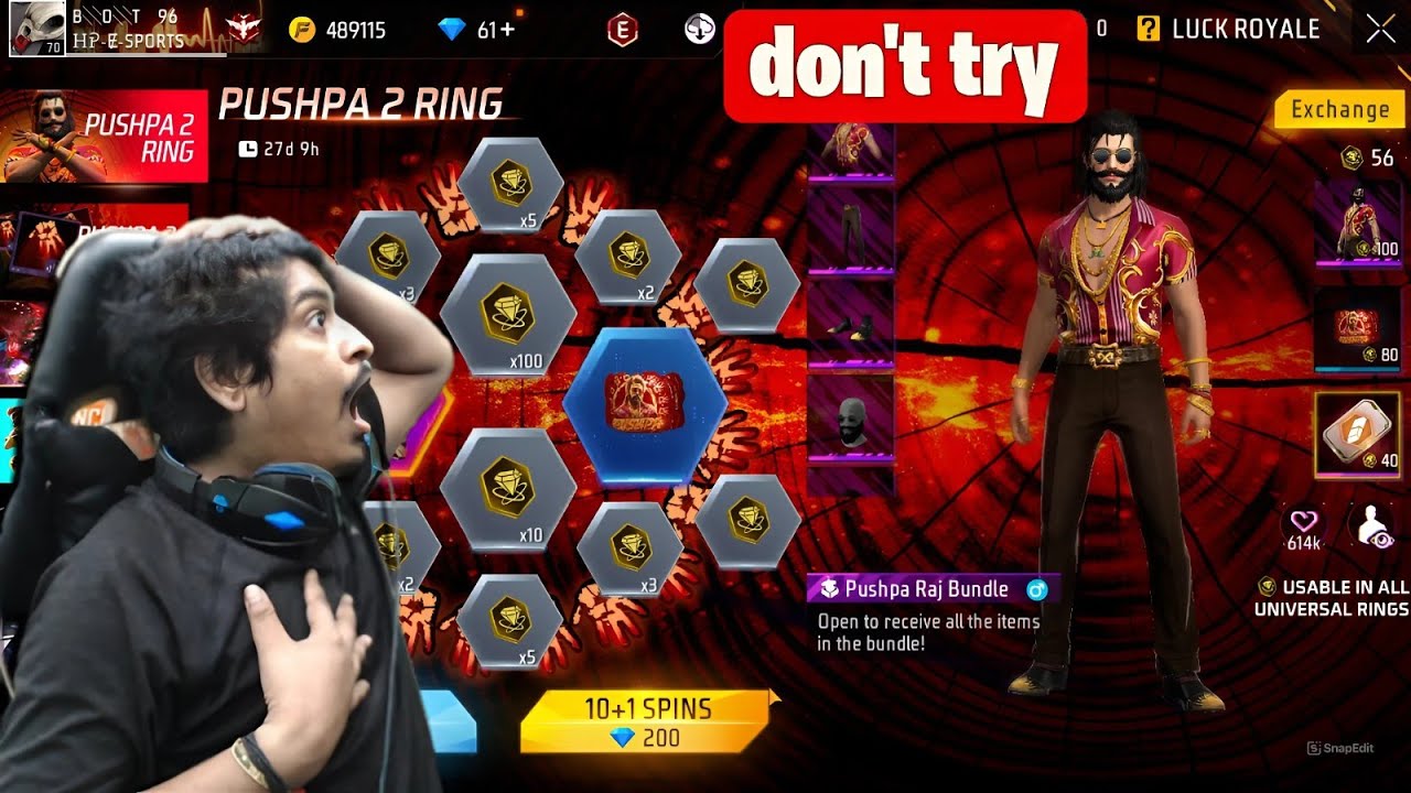 PUSHPA 2 RING NEW BUNDLE WITH GLOO WALL 🇮🇳 GARENA FREE FIRE - YouTube