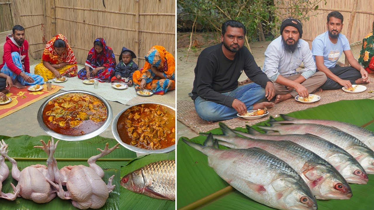 Goat Gift & Mrigal Carp Fish Feast – Village Celebration Cooking! - YouTube