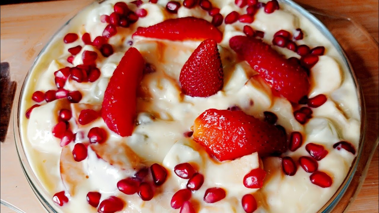 Instant Fruit Dessert For Iftar ️Easy Fruit Custard Recipe - YouTube