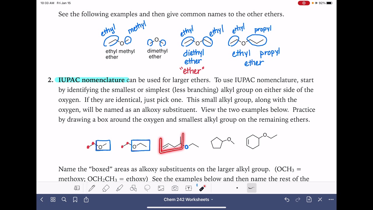 10c: Common and IUPAC nomenclature of ethers - YouTube