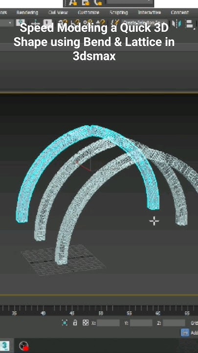 Speed Modeling a 3D Shape using Bend & Lattice Modifier in 3dsmax #3dsmax #3dmodeling #3d # ...