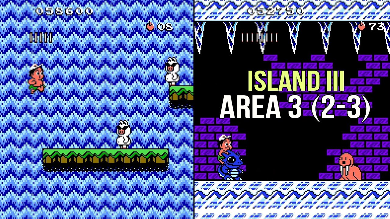 Hudson's Adventure Island III (NES). Area 3-2. Area 3-3 - YouTube