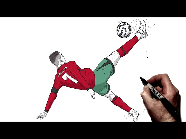 Ronaldo Football Player Drawing