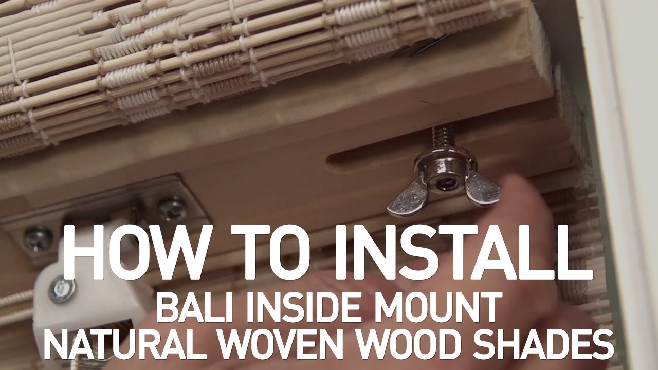 How to Install Bali® Natural Woven Wood Shades with Cord Lift - Inside ...