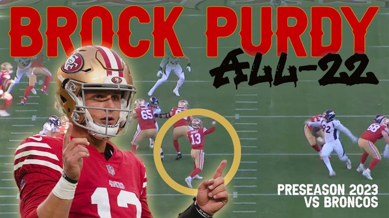 49ers QB Brock Purdy - every dropback vs Broncos (2023 Preseason Week 2) - YouTube