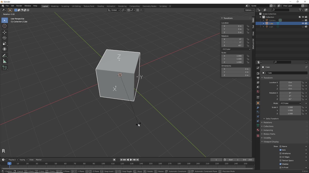 16. Blender - Global과 Local 축에 대한 이해 - YouTube