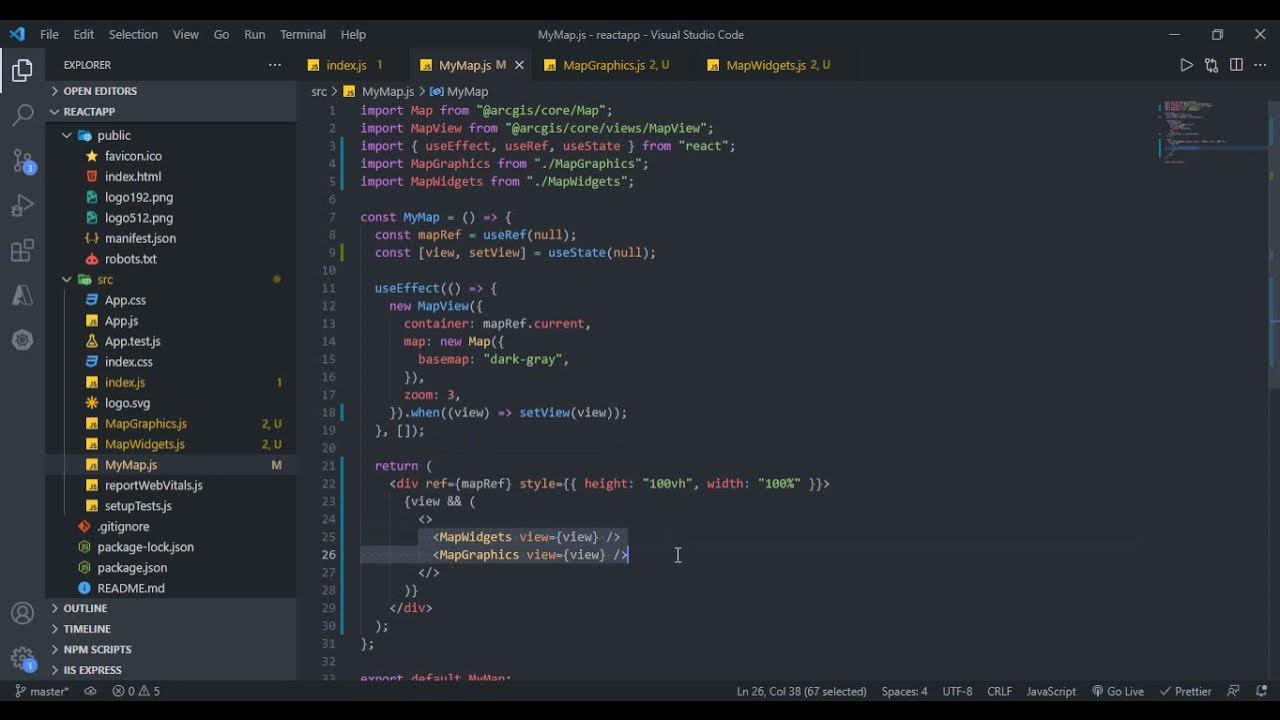 2 Widgets and Graphics Using ReactJs with ESRI ArcGIS API JS ES6 Modules - YouTube