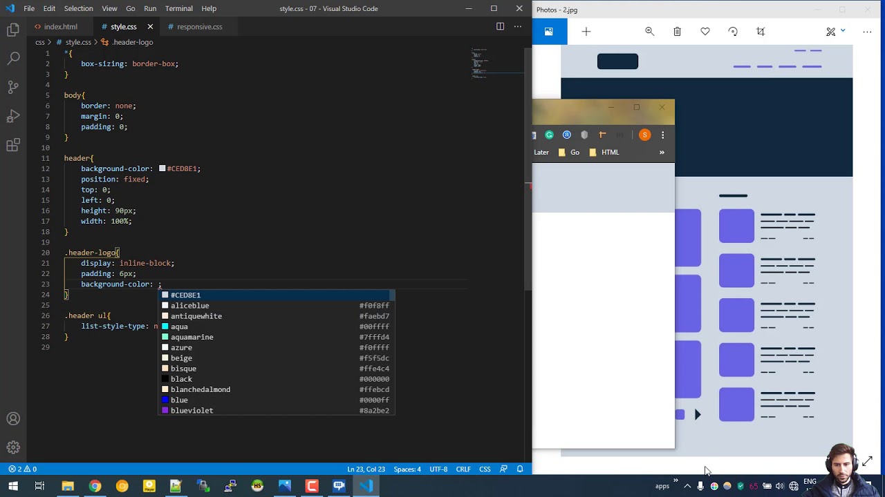 convert image to responsive HTML CSS real project, live, simple CSS ...