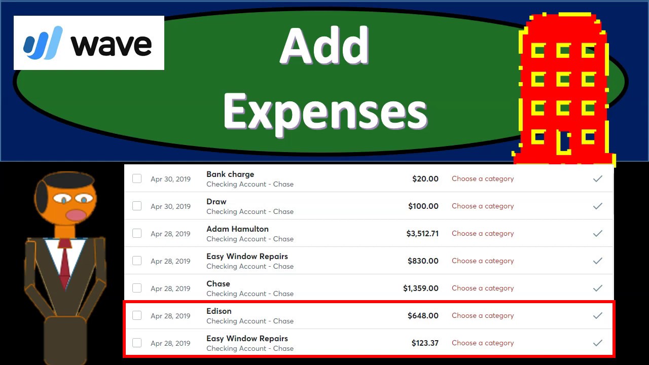 Add Expenses 415 2 Wave Accounting 2020 - YouTube
