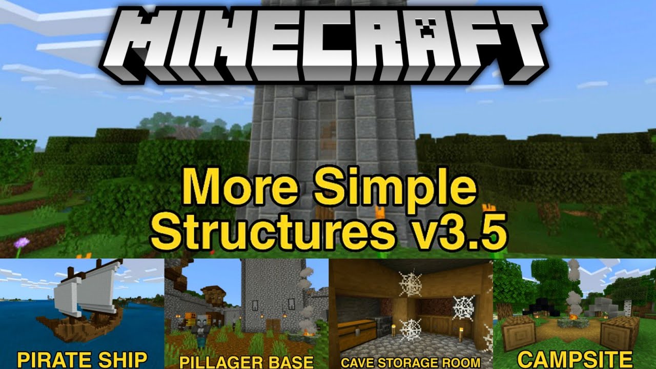 Banyak Lokasi Baru! (More Simple Structures v3.5 Addon) - Minecraft PE ...