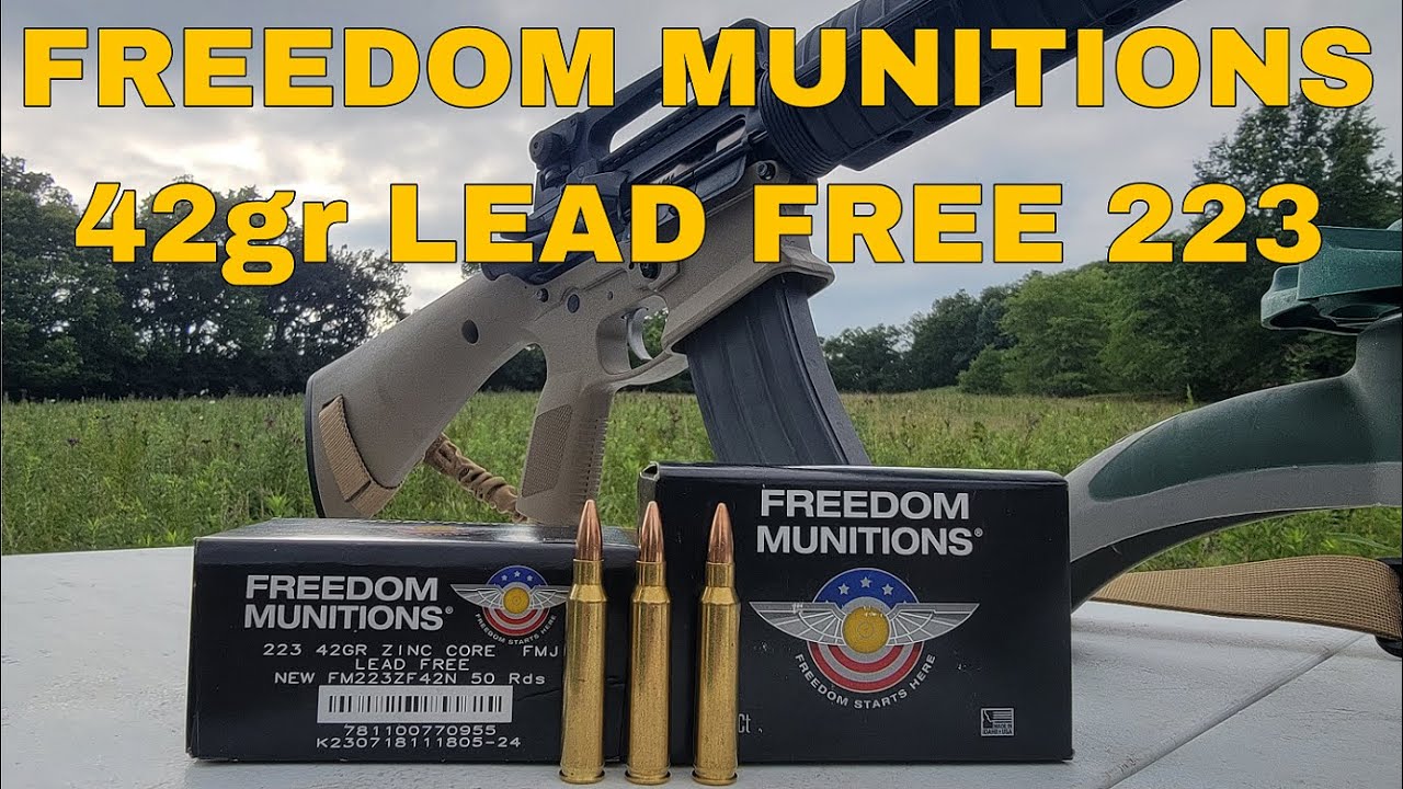 Freedom Munitions 42gr Lead Free 223 - YouTube