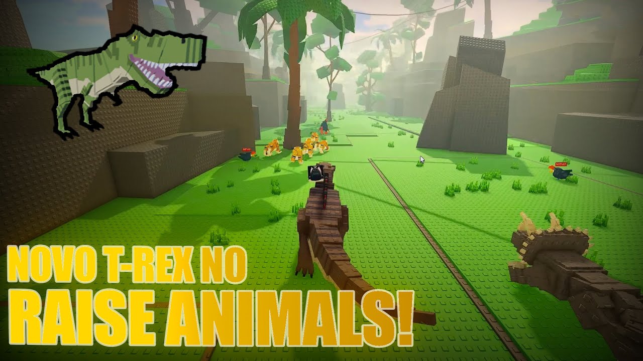 RAISE ANIMALS: COMO PEGAR O NOVO T-REX! - ROBLOX - YouTube