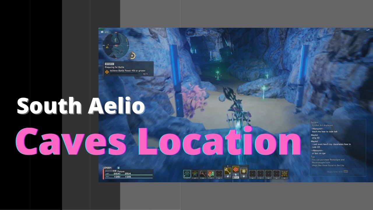 PSO2 New Genesis - South Aelio Caves Location - YouTube