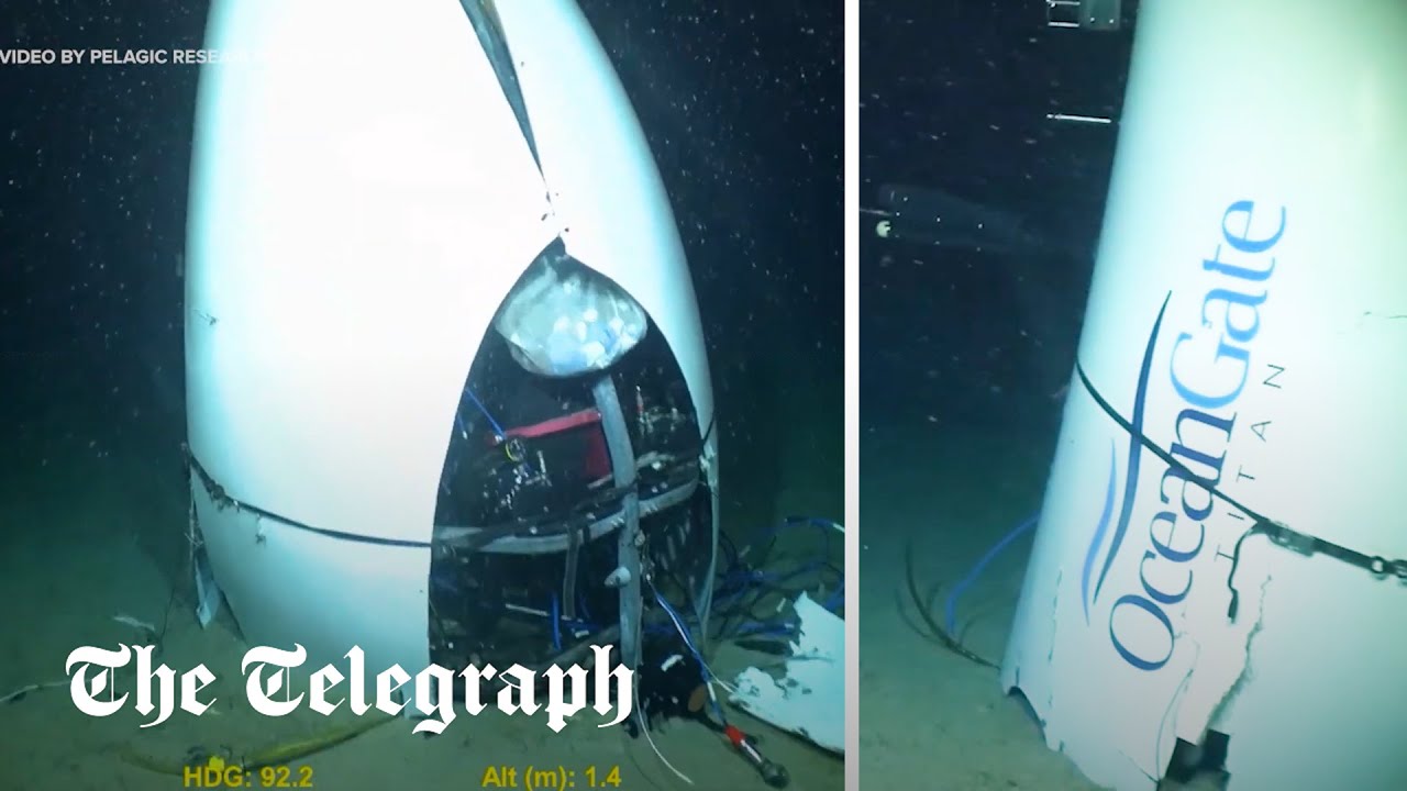 OceanGate Titan sub wreckage discovered on seabed in new footage - YouTube