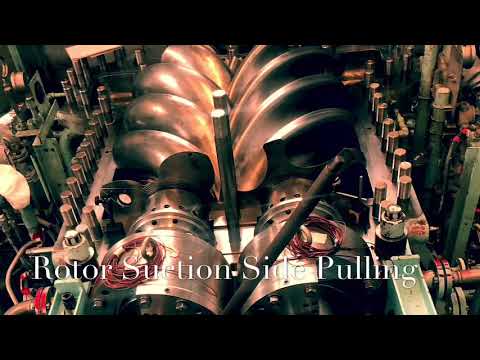 동림기계(주) Screw Compressor Timing Gear (Backlash Gear) Install - YouTube