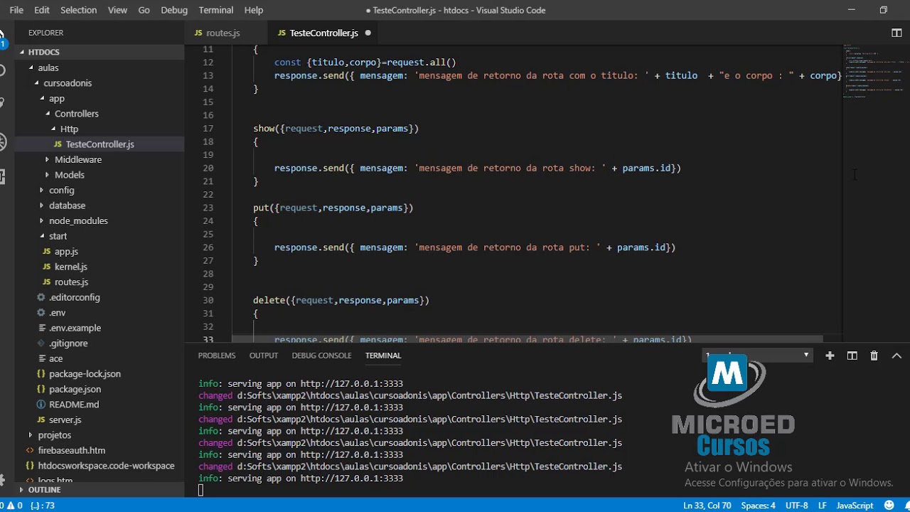 04/10 - AdonisJs Api - Criando Controllers - YouTube