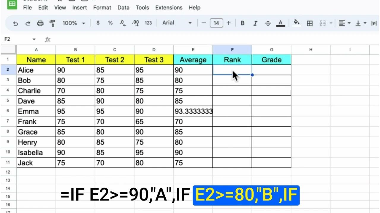 Student Grades: Use Google Sheets to track student grades and ...