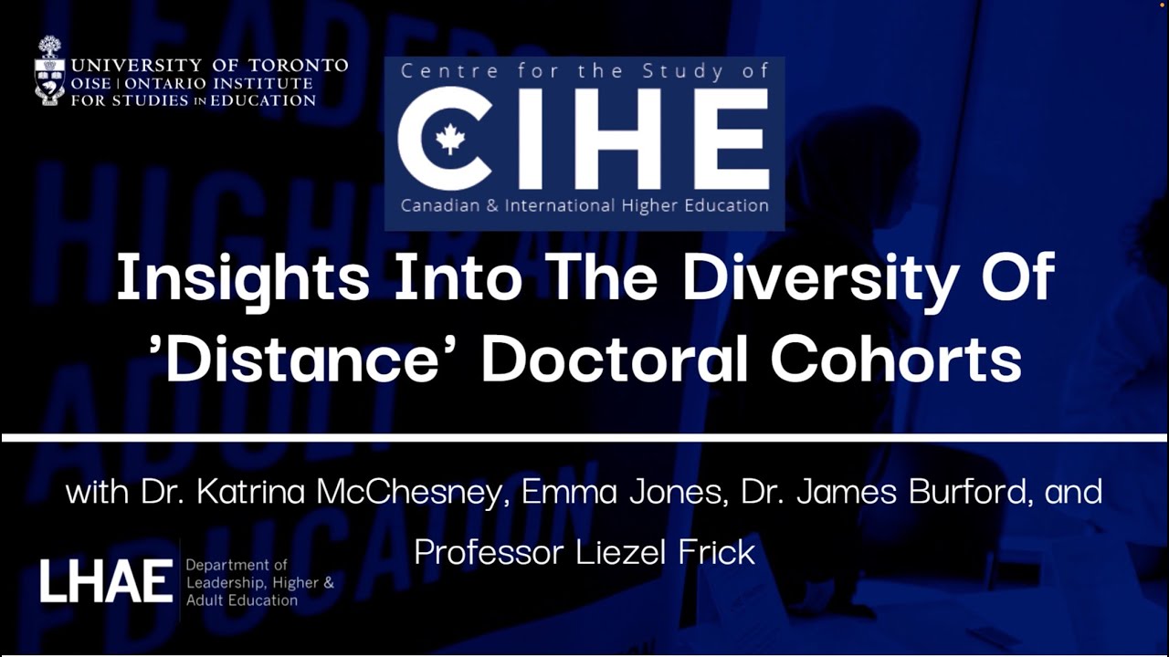 Insights Into the Diversity of ‘Distance’ Doctoral Cohorts - YouTube