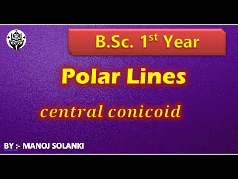 Polar line of central conicoid || Definition and equation || #msmaths ...