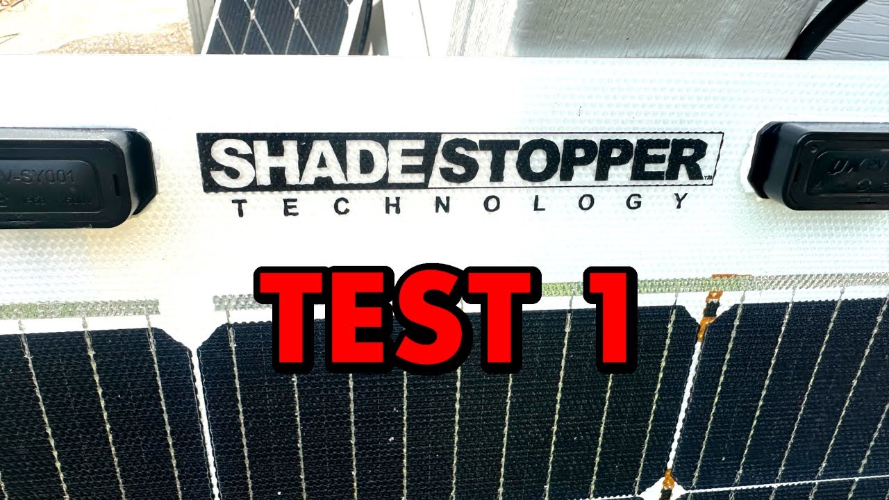100 watt shade tolerant flexible solar panel: test 1 - YouTube