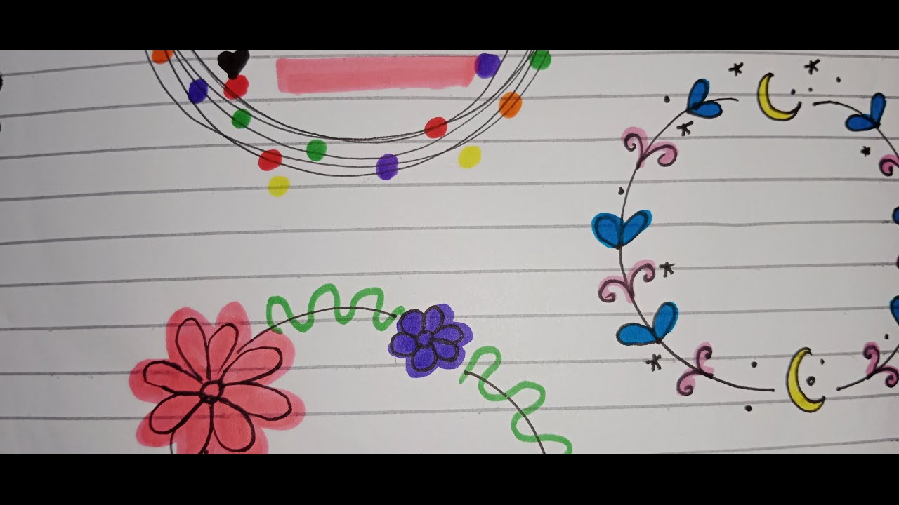 3 Banner Designs in 5 minutes / How to make banner frames / Banner ...