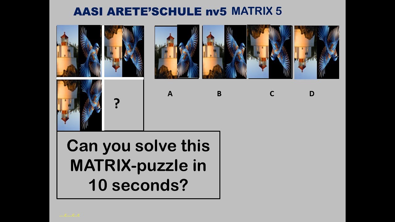 matrix5 Mind boggling method to solve matrix and other non verbal ...