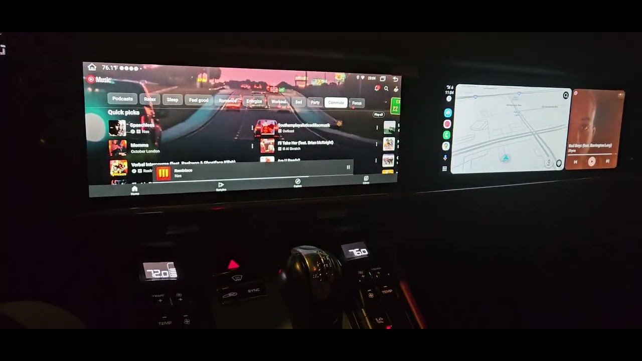 Porsche Co-Pilot dual screen 12.3 android/ 11.7 screens installed ...