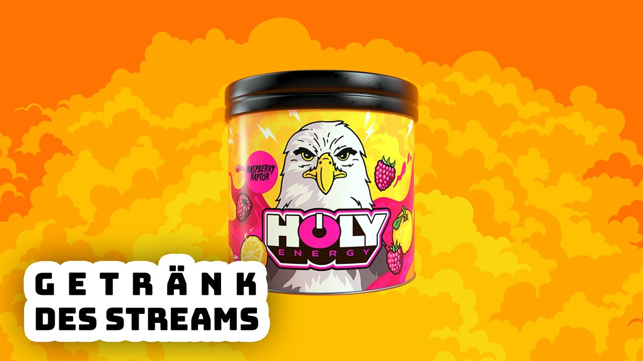 Holy ENERGY Raspberry Raptor - Getränk des Streams - YouTube