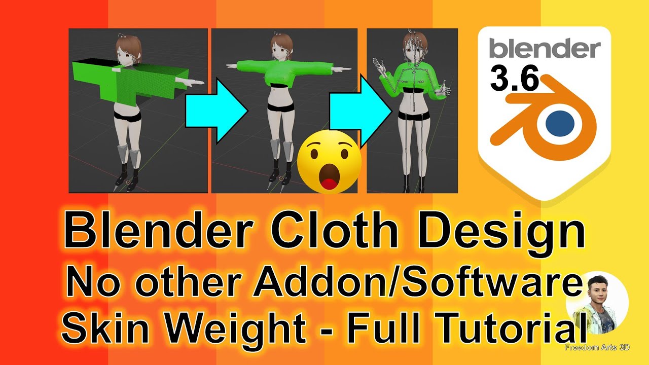 Cloth Design to Blender 3.6 3D Avatars - Bind on Skeleton | Bind Skin Weight - Full Tutorial ...