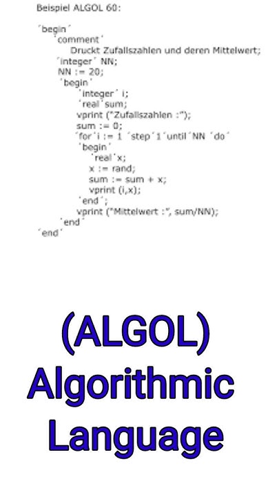 ALGOL full form - YouTube