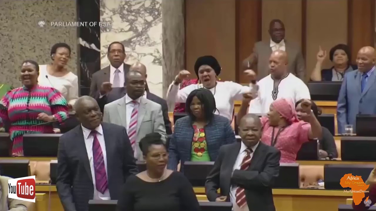 ANC And EFF Members Sing Together As They Celebrate Land Reform Victory ...