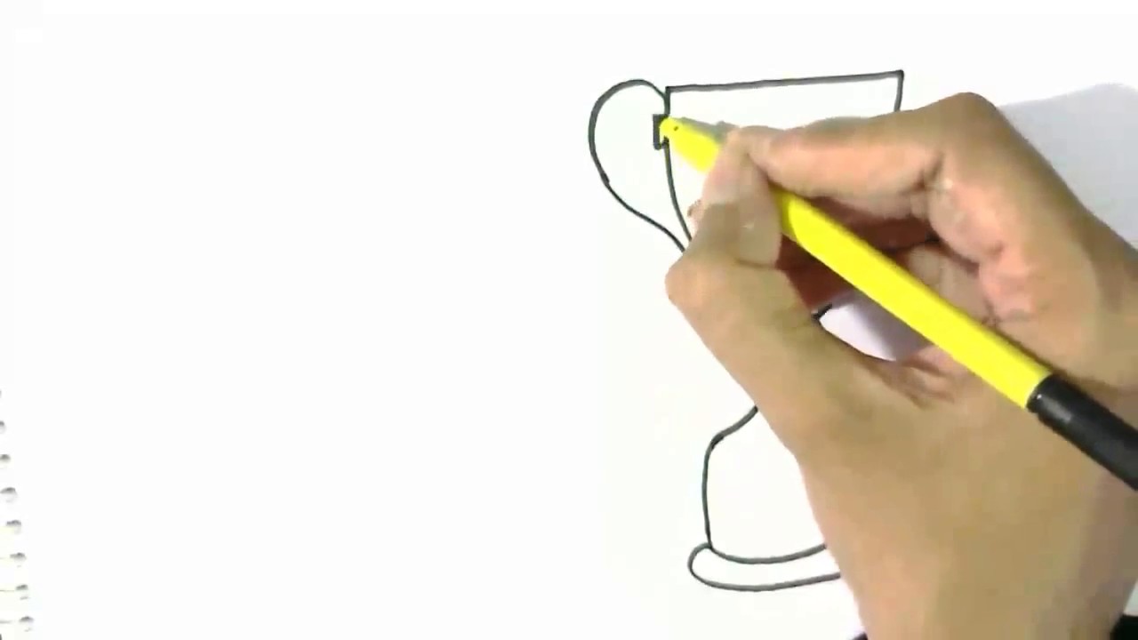 How to draw World cup- in easy steps for children. beginners - YouTube