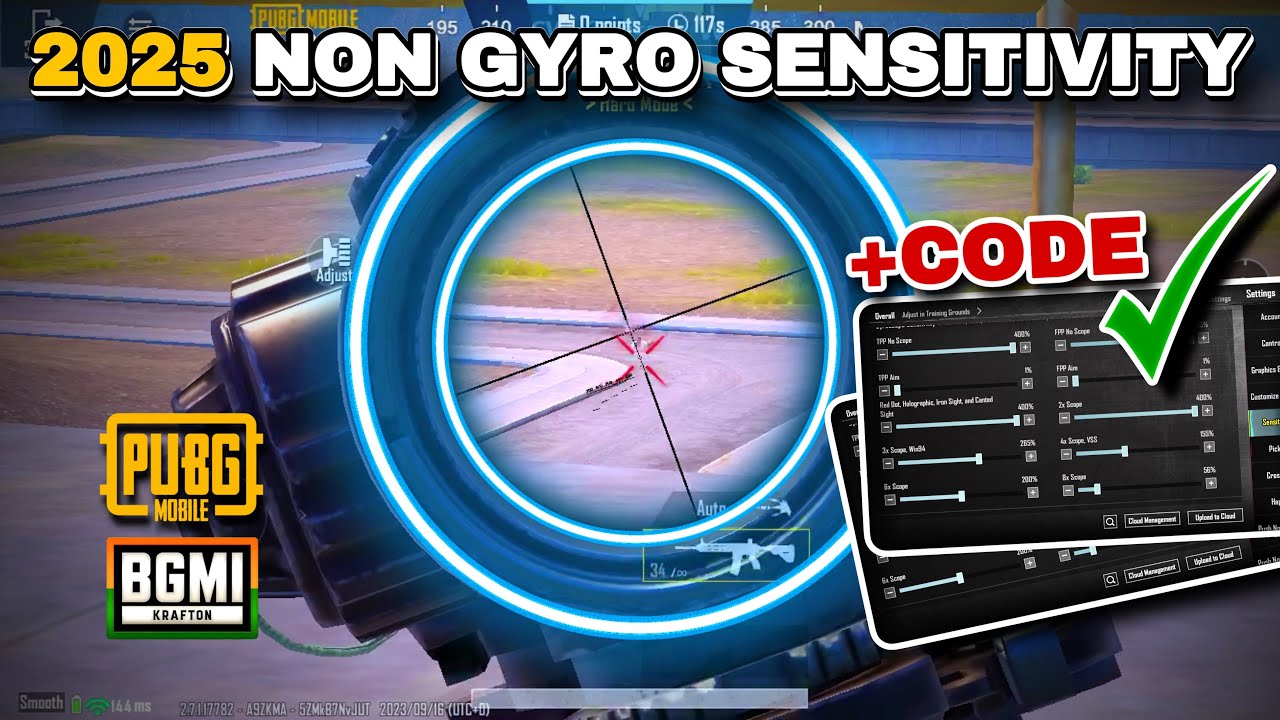 Pubg mobile sensitivity settings 2025 non gyro 🔥 best sensitivity ...
