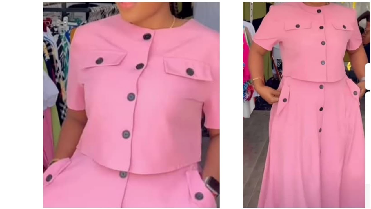 How to cut and sew a crop top with front pocket cover - YouTube