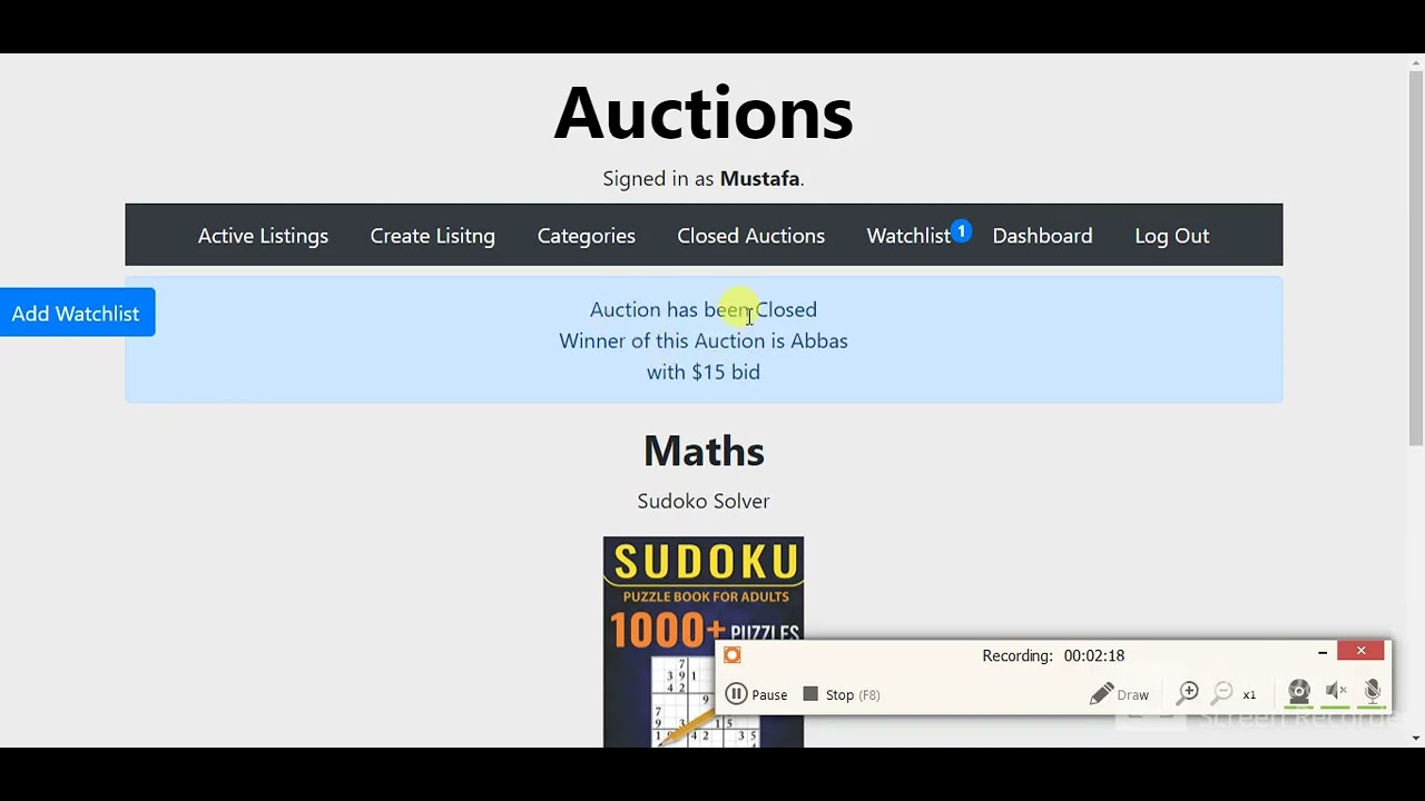 web CS50 Project Commerce - YouTube