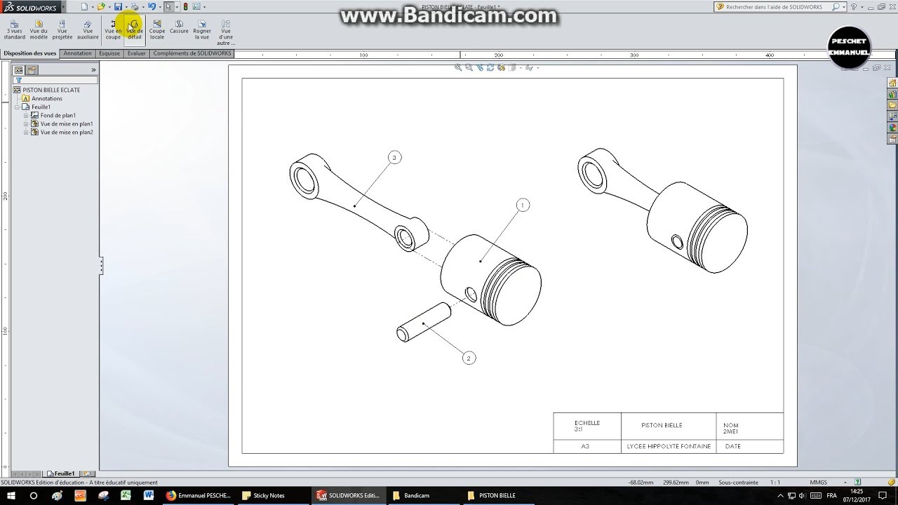 SW2-PISTON BIELLE-TP8-PISTON (MISE EN PLAN) - YouTube