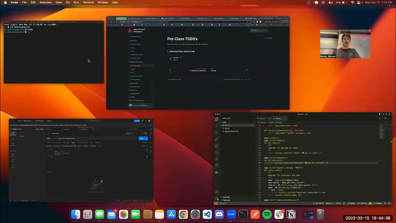 Intro to Backend Development: Demo 3 - Relational Databases - YouTube