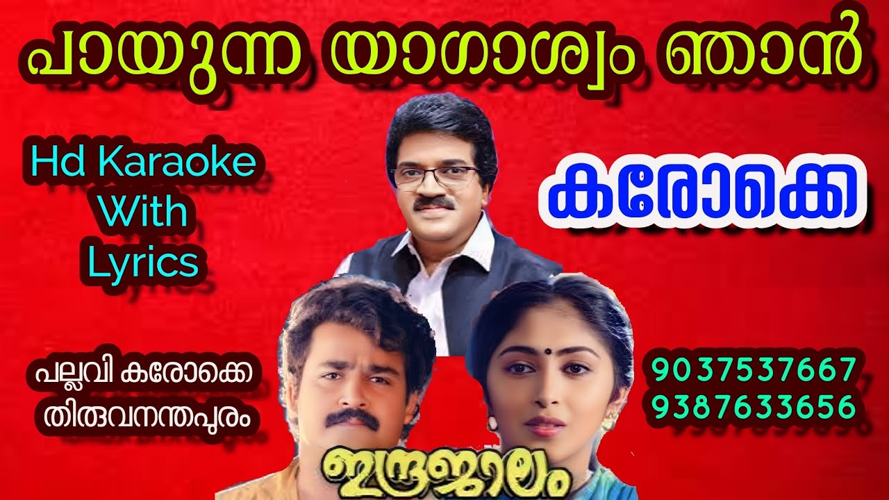 PAAYUNNA YAAGASWAM NJAN=DEMO|NEW HD KARAOKE WITH LYRICS|MOVIE ...