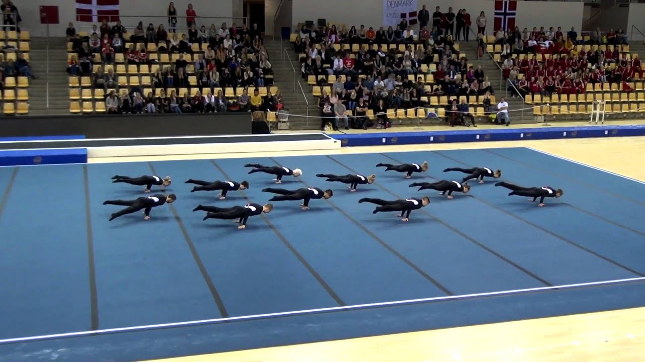 Teamgym Danmark EM 2012 Guld til Seniormix - YouTube