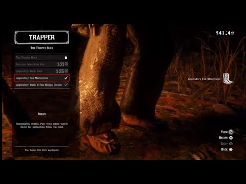 The Prophy Buck [ Legendary Fox Moccasins ] Trapper RDR2 - YouTube
