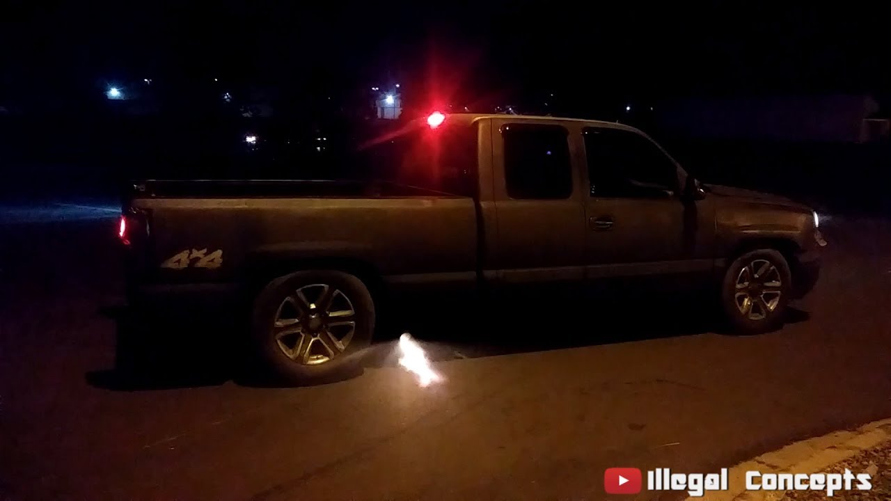 Silverado SHOOTS FLAMES - YouTube