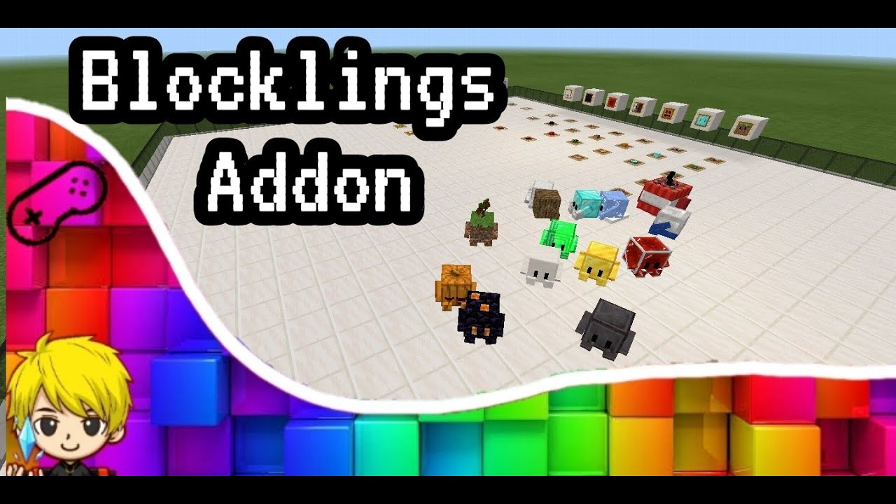 Minecraft PE | Blocklings Addon | Addon Minecraft Bedrock - YouTube