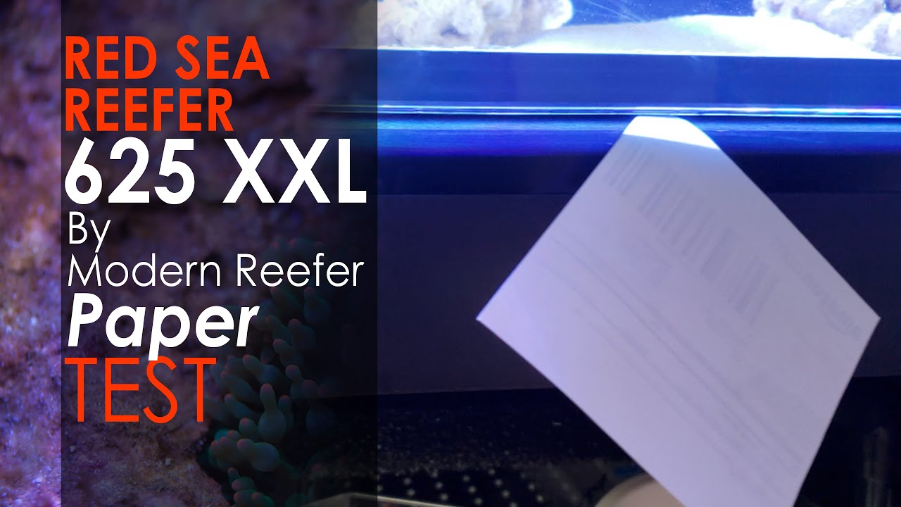 Red Sea Reefer Paper Test on the 625XXL - YouTube